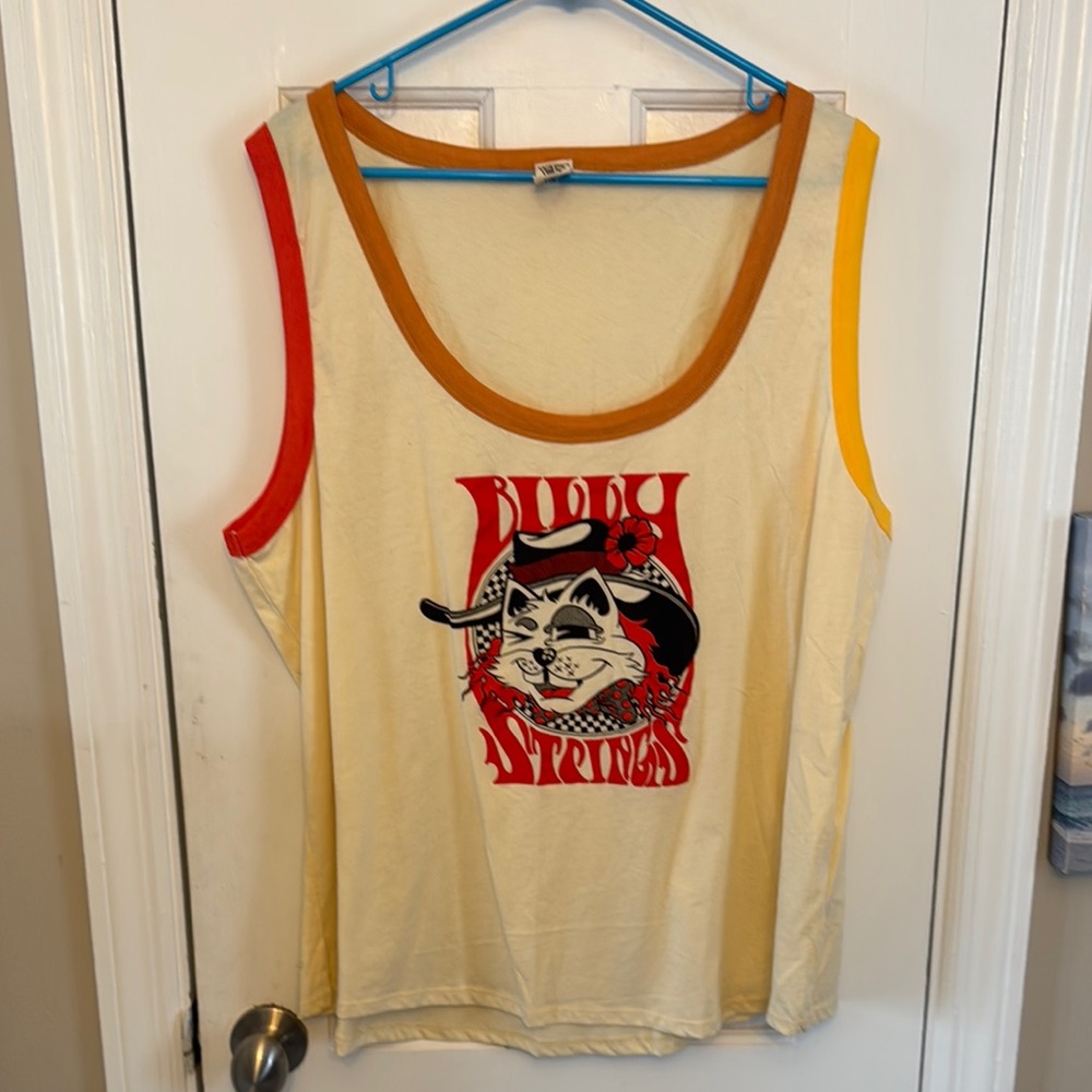Billy Strings Vintage Cat Graphic Tank Top - Gem